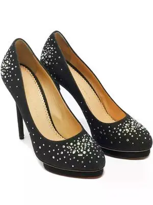 CHARLOTTE OLYMPIA Crystal-embellished Platform Pumps