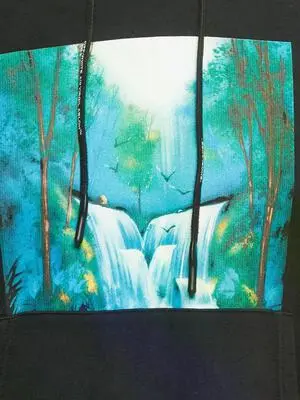 Off-White Waterfall-print Stripe Hoodie