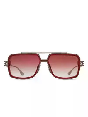 Dita Square-Frame Sunglasses Red