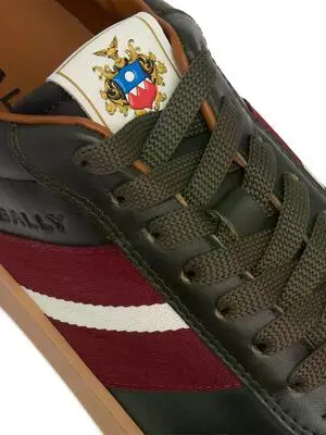 Bally Crest Ribbon-detail Leather Sneakers - Brown
