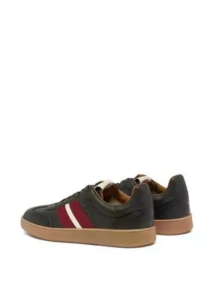 Bally Crest Ribbon-detail Leather Sneakers - Brown