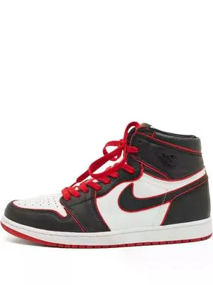 JORDAN Bloodline 1s Leather High-top Sneakers - Black