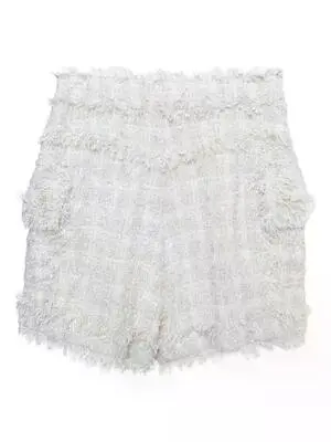 Balmain Raw Edge Hem Shorts For Women