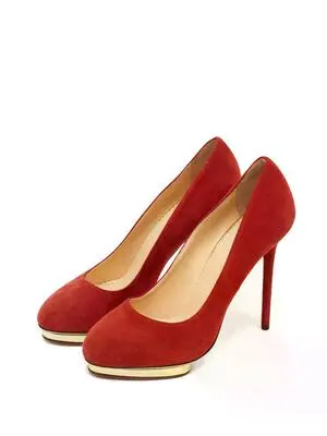 CHARLOTTE OLYMPIA Dolly Suede Pumps