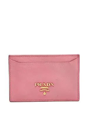 Prada Logo-lettering Cardholder - Pink