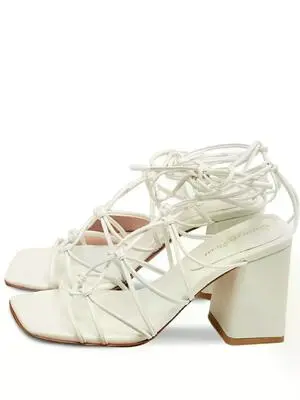 GIANVITO ROSSI Minas Strappy Leather Sandals - White