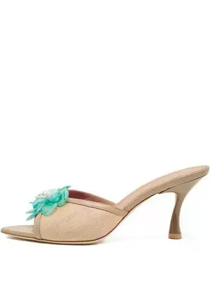 MALONE SOULIERS Raffia Flower Sandals