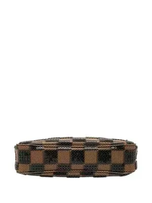 LOUIS VUITTON 2013 Damier Ebene Sequins Mini Pochette Accessoires Handbag - Brown