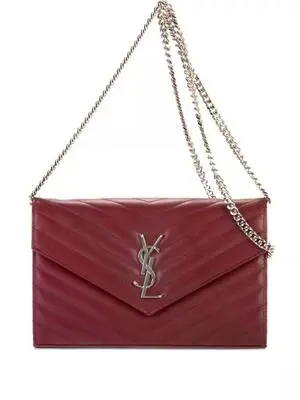 Saint Laurent Quilted Flap Shoulder Bag - Red
