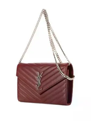 Saint Laurent Quilted Flap Shoulder Bag - Red