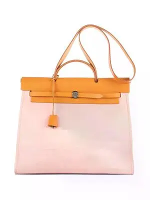 Hermès Leather-trimmed Tote Bag