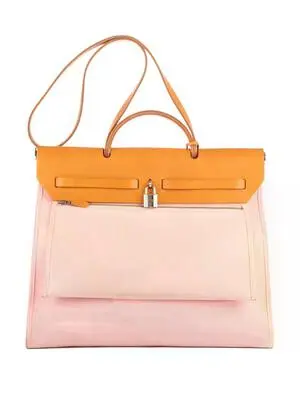 Hermès Leather-trimmed Tote Bag