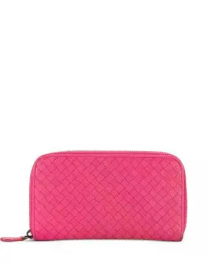 Bottega Veneta Intrecciato Zip-around Wallet - Pink