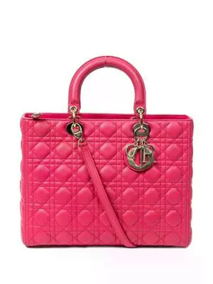 Dior Leather Tote Bag - Pink
