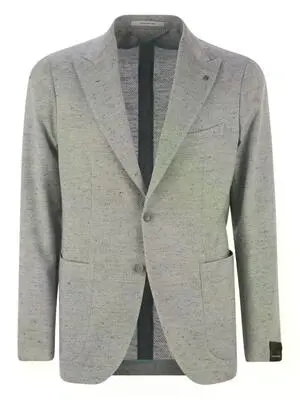 Tagliatore Two-button Jacket With Patch Pockets - Grey