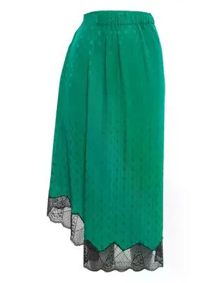 Zadig&Voltaire Patterned Lace-hem Midi Skirt