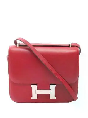 Hermès 2017 Mini Epsom Constance Iii 18 Shoulder Bag - Red