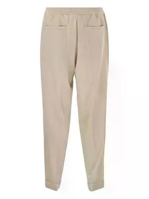 Fedeli Pleated Straight-leg Trousers - Neutrals