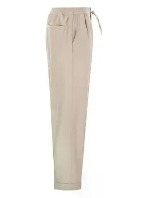 Fedeli Pleated Straight-leg Trousers - Neutrals