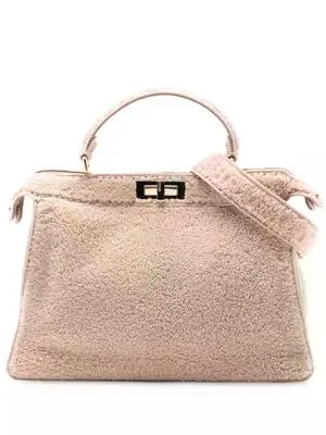 Fendi Large Shearling Peekaboo Iseeu Satchel