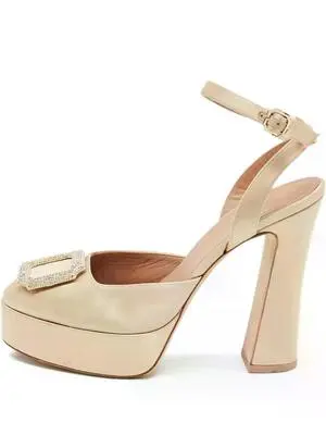 MALONE SOULIERS Platform Block-heel Pumps