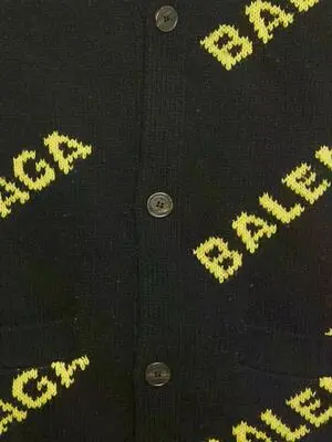 Balenciaga Buttoned Knit Top - Black