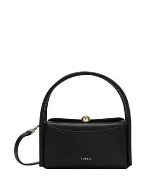 Furla Mini Nicole Calf Leather Tote Bag - Black