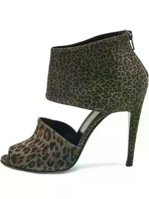 Pierre Hardy Leopard-print Suede Sandals