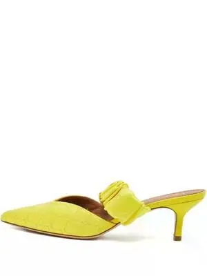 MALONE SOULIERS Quilted Kitten Heel Mules