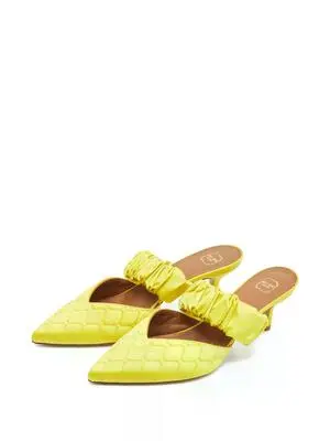 MALONE SOULIERS Quilted Kitten Heel Mules