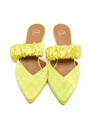 MALONE SOULIERS Quilted Kitten Heel Mules