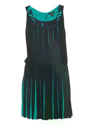 LOUIS VUITTON Pleated Silk Mini Dress