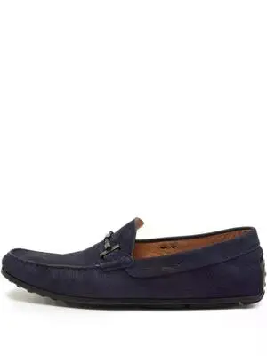 TOD'S Logo-detail Suede Loafers - Blue
