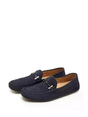 TOD'S Logo-detail Suede Loafers - Blue