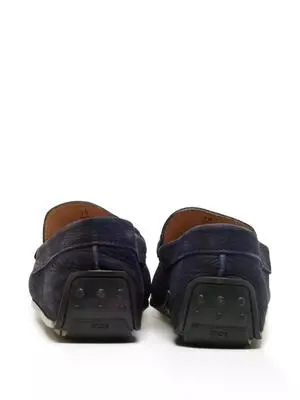 TOD'S Logo-detail Suede Loafers - Blue