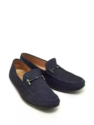 TOD'S Logo-detail Suede Loafers - Blue