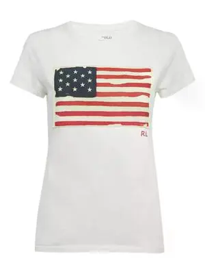 Polo Ralph Lauren Flag Applique T-shirt - White