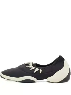 GIUSEPPE ZANOTTI Crystal-embellished Sneakers - Black
