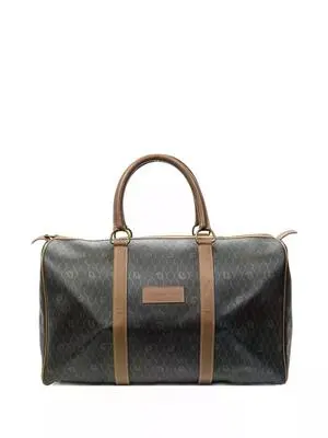 Dior Boston Honeycomb-pattern Luggage - Brown