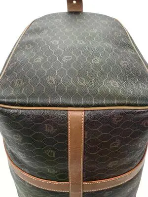 Dior Boston Honeycomb-pattern Luggage - Brown