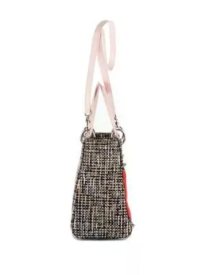 Dior Lady Patchwork Love Tote Bag - Black