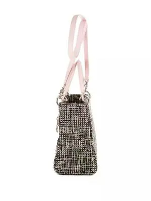 Dior Lady Patchwork Love Tote Bag - Black