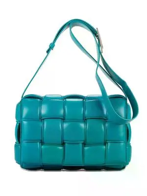 Bottega Veneta Padded Leather Shoulder Bag - Blue
