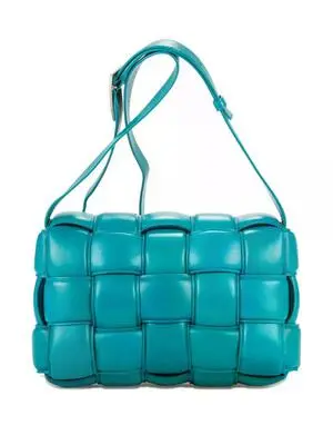 Bottega Veneta Padded Leather Shoulder Bag - Blue