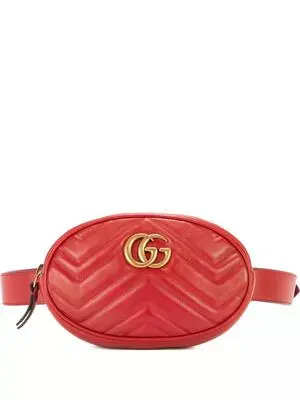Gucci Gg Matelassé Belt Bag - Red
