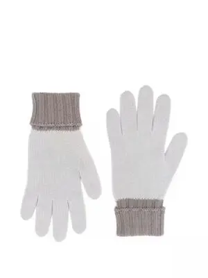 Gucci Logo Detail Gloves - Grey