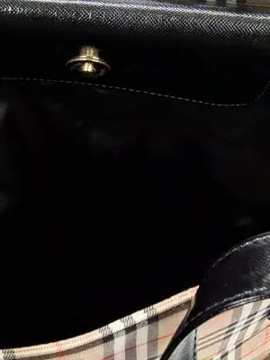 Burberry Check-pattern Tote Bag - Brown