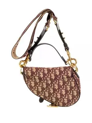 Dior Saddle Monogram Shoulder Bag - Brown