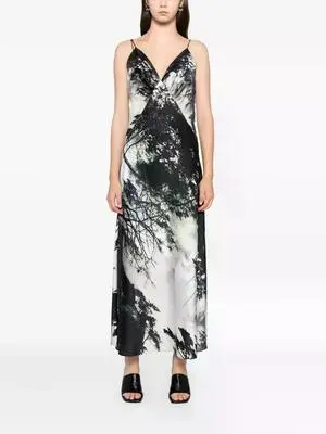 SAIID KOBEISY Printed Midi Dress