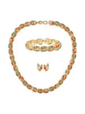 D'ORLAN 1980s Multi-stone Jewelry Set - Gold